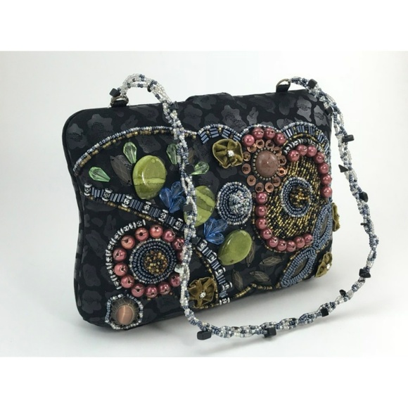 Prezzo | Bags | Prezzo Black Clutch Bead Stone Women Handbag Purse ...